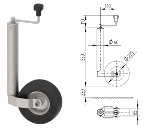 ΡΟΔΑΚΙ KNOTT ΒΑΡΕΩΣ ΤΥΠΟΥ Φ60 250KG – Stefanidis Trailers